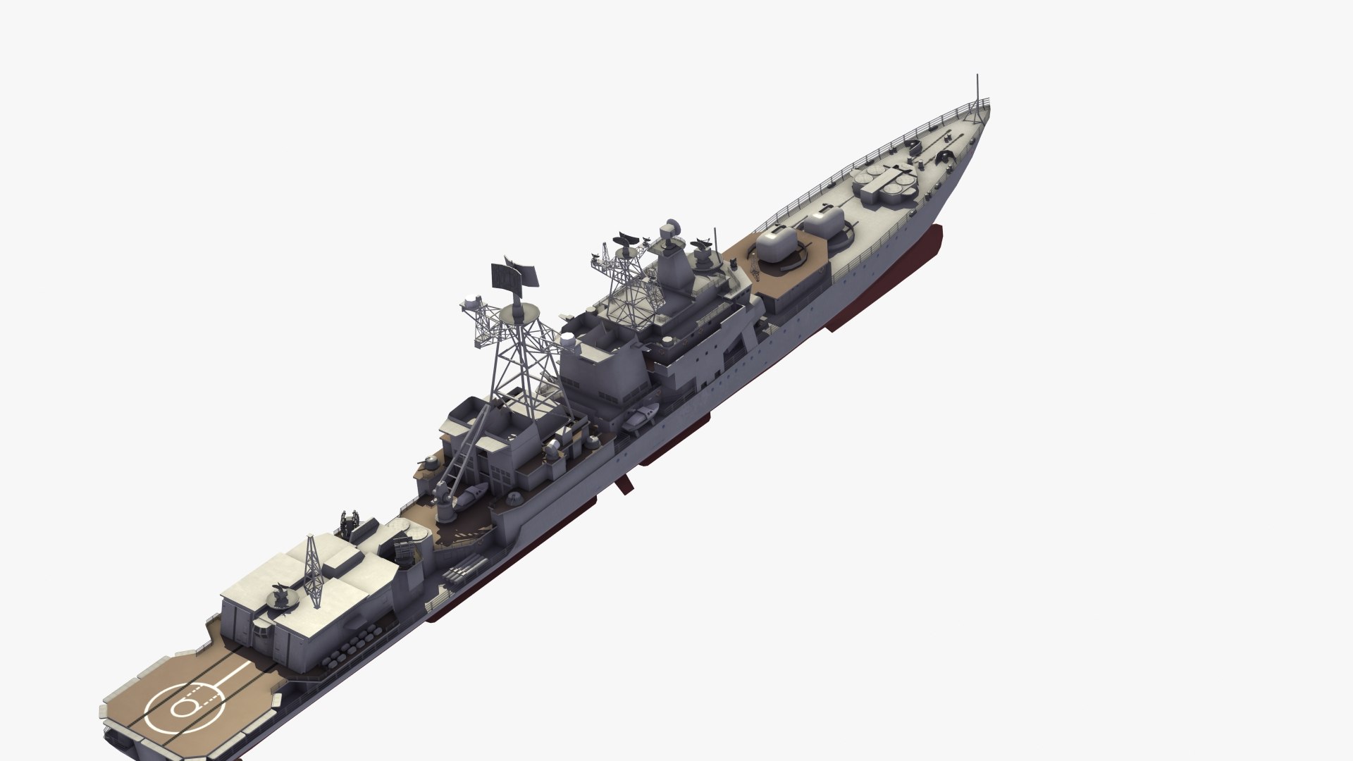 Udaloy Project 1155 Destroyer 3D - TurboSquid 1941128