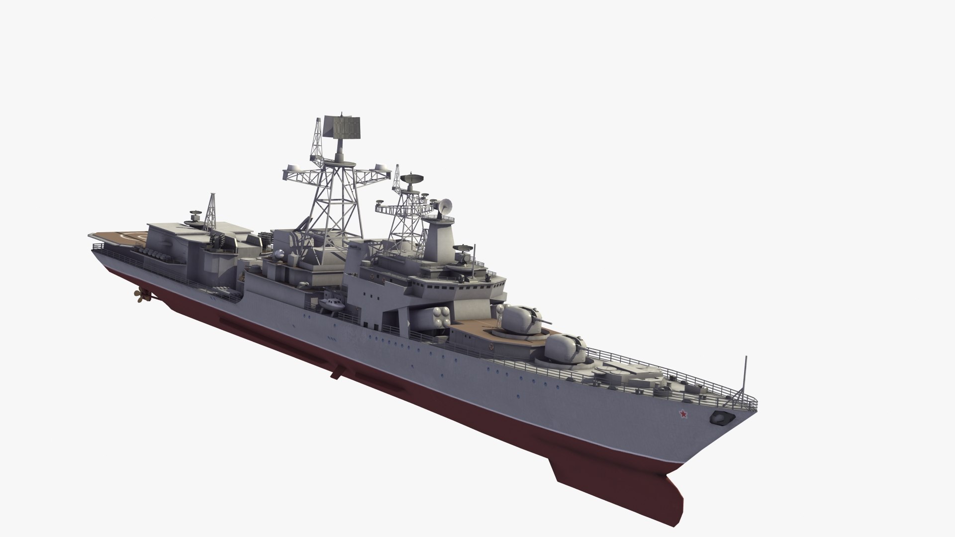 Udaloy Project 1155 Destroyer 3D - TurboSquid 1941128