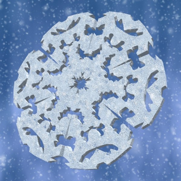 3d set snowflakes