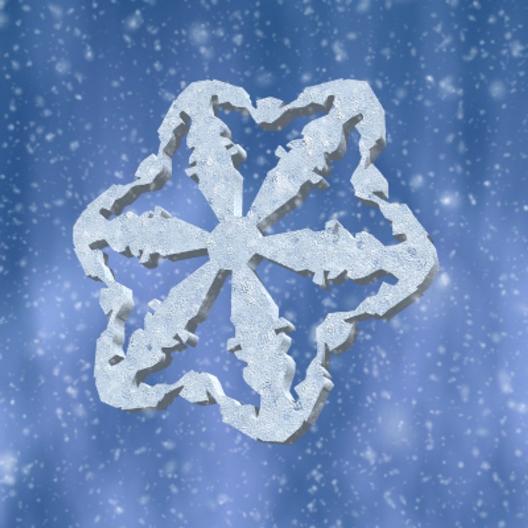 3d Set Snowflakes