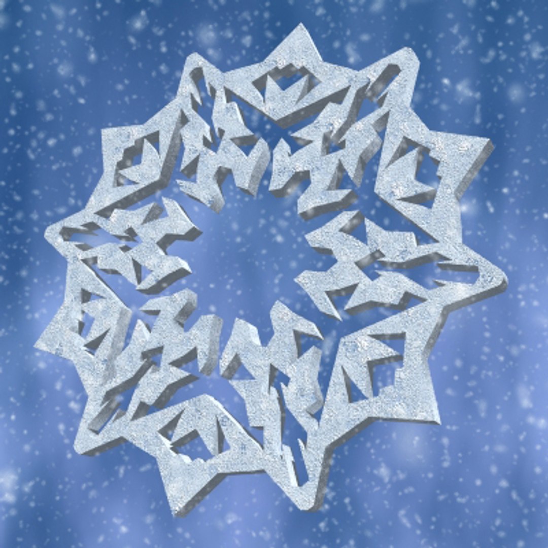 3d Set Snowflakes