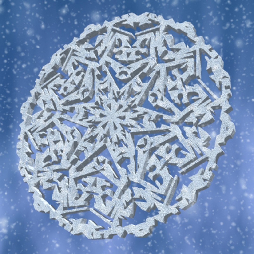 3d Set Snowflakes