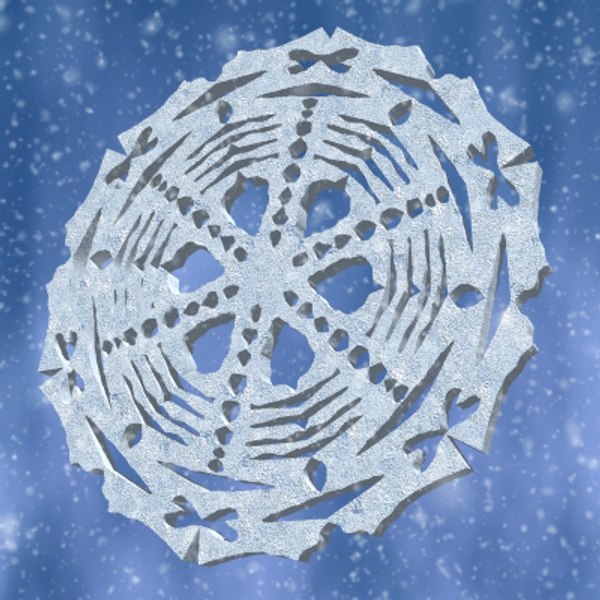 3d set snowflakes
