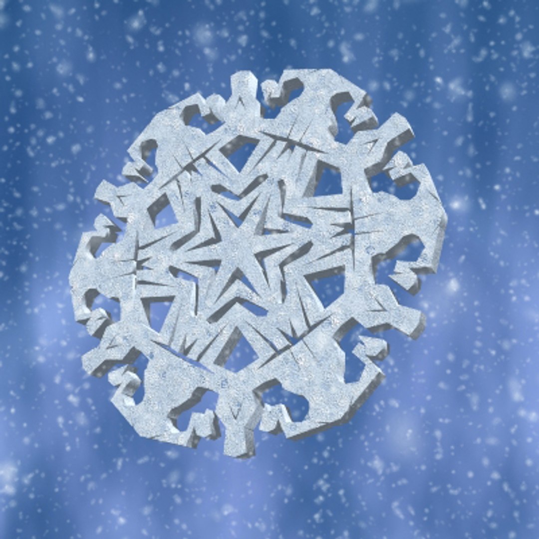 3d Set Snowflakes