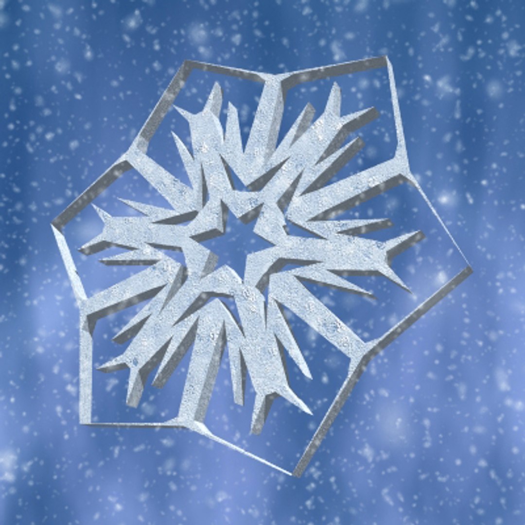 3d Set Snowflakes