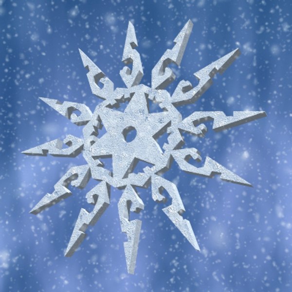 3d set snowflakes