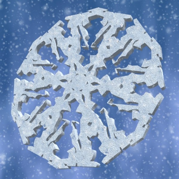 3d set snowflakes