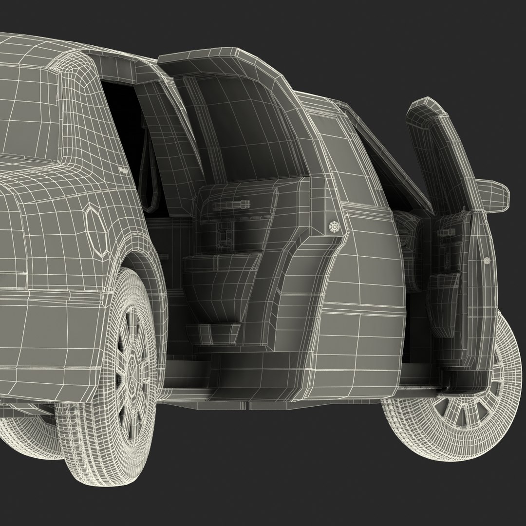 c4d stretch car limousine white