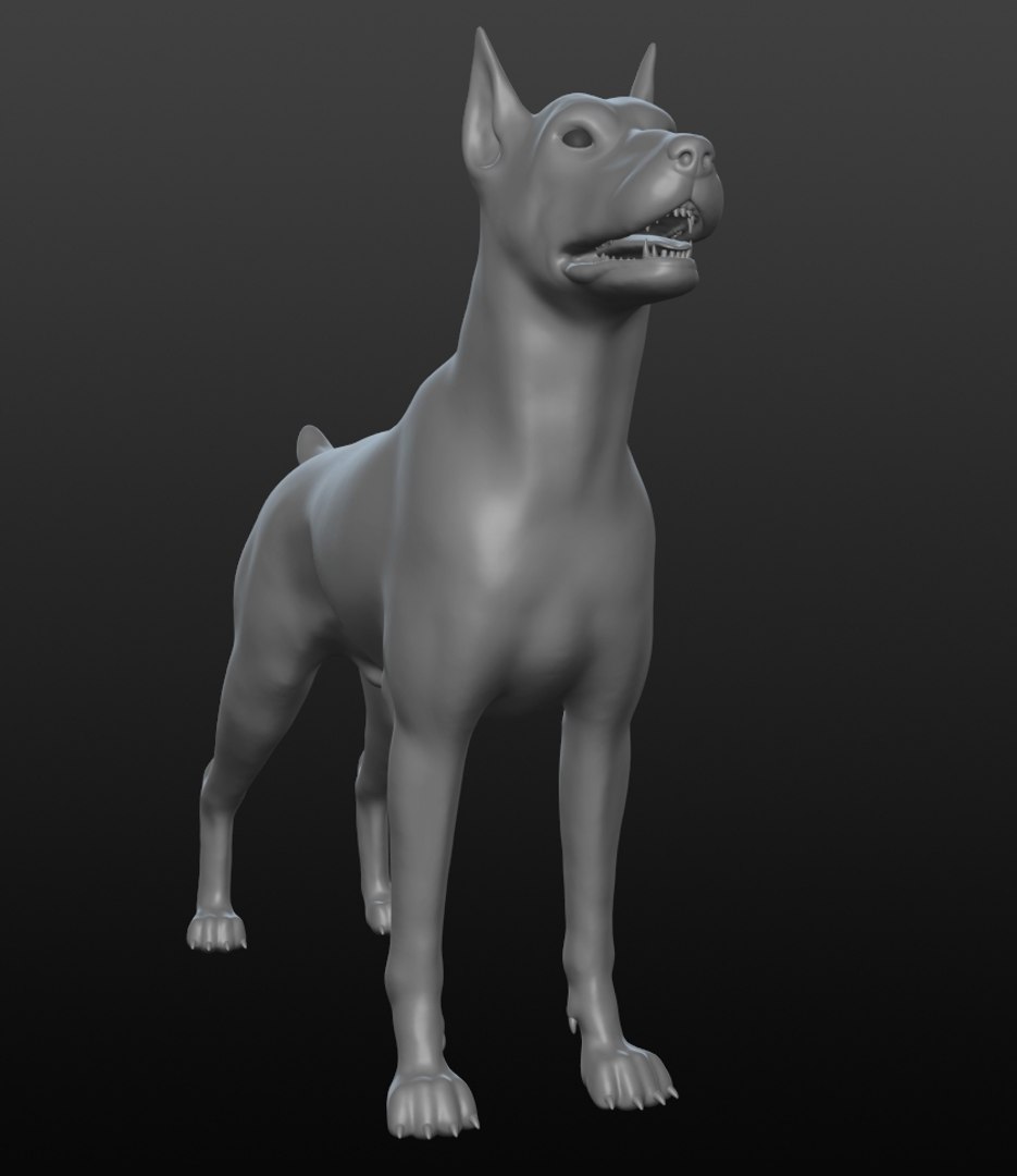 Doberman Base Mesh Model - TurboSquid 1411575
