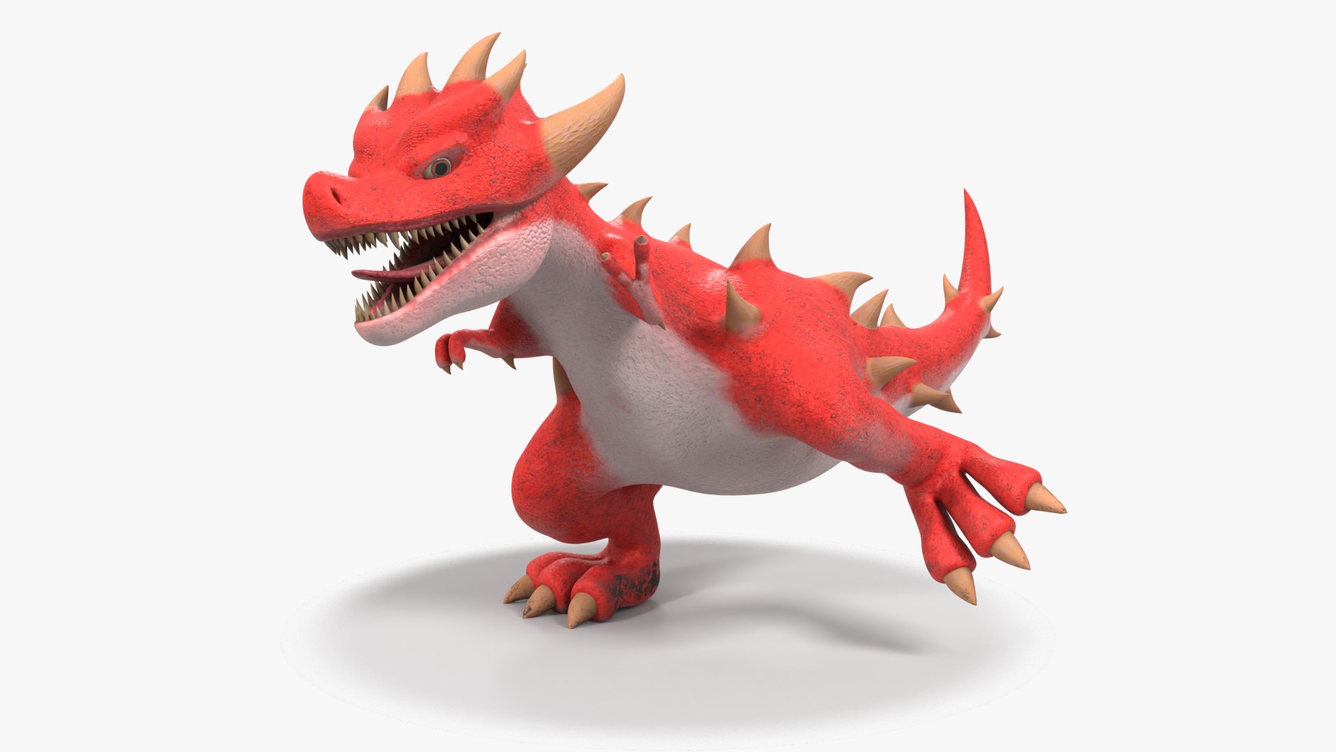 Spike - The Red Dinosaur 3D - TurboSquid 2006644