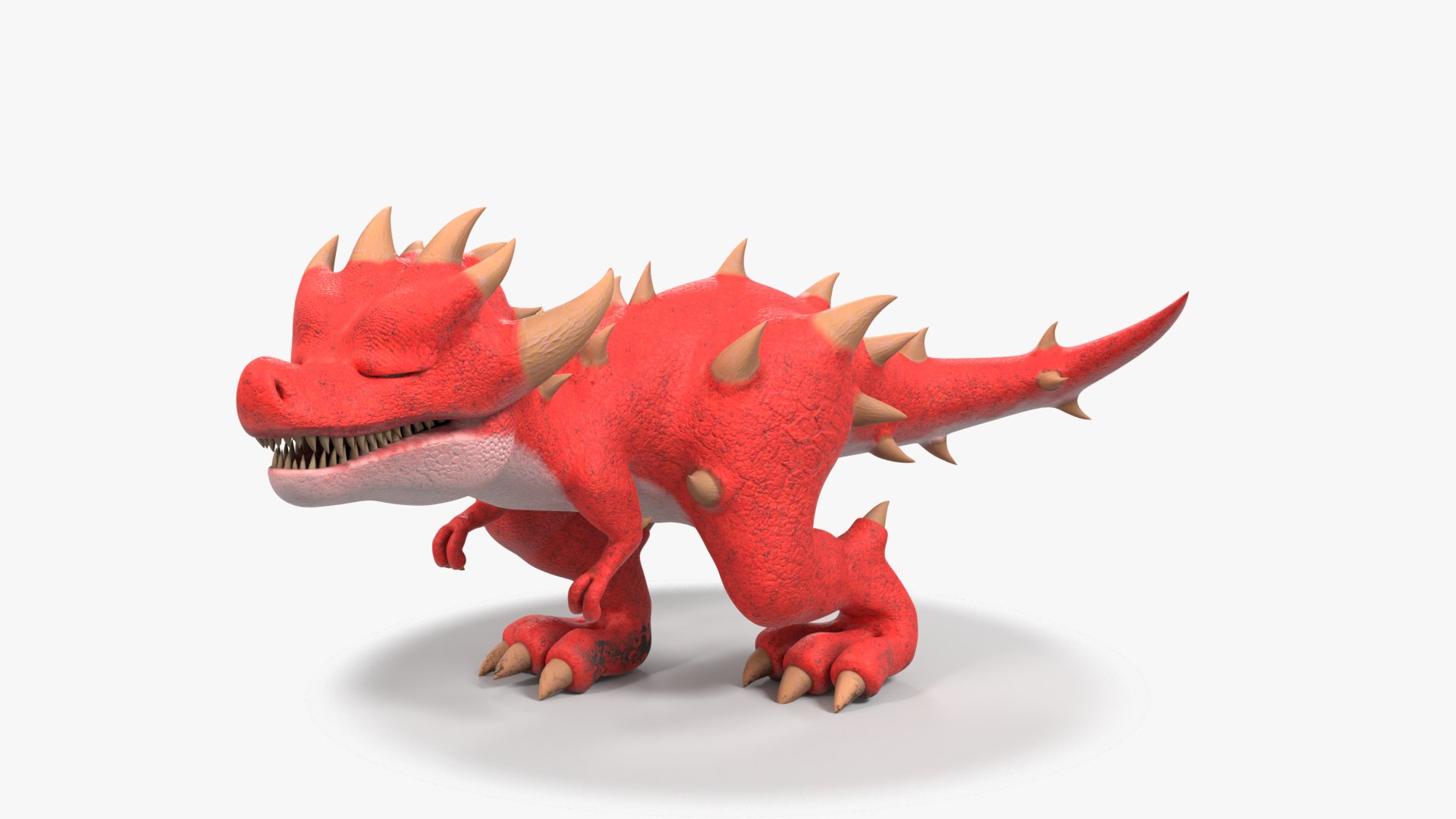 Spike - The Red Dinosaur 3D - TurboSquid 2006644