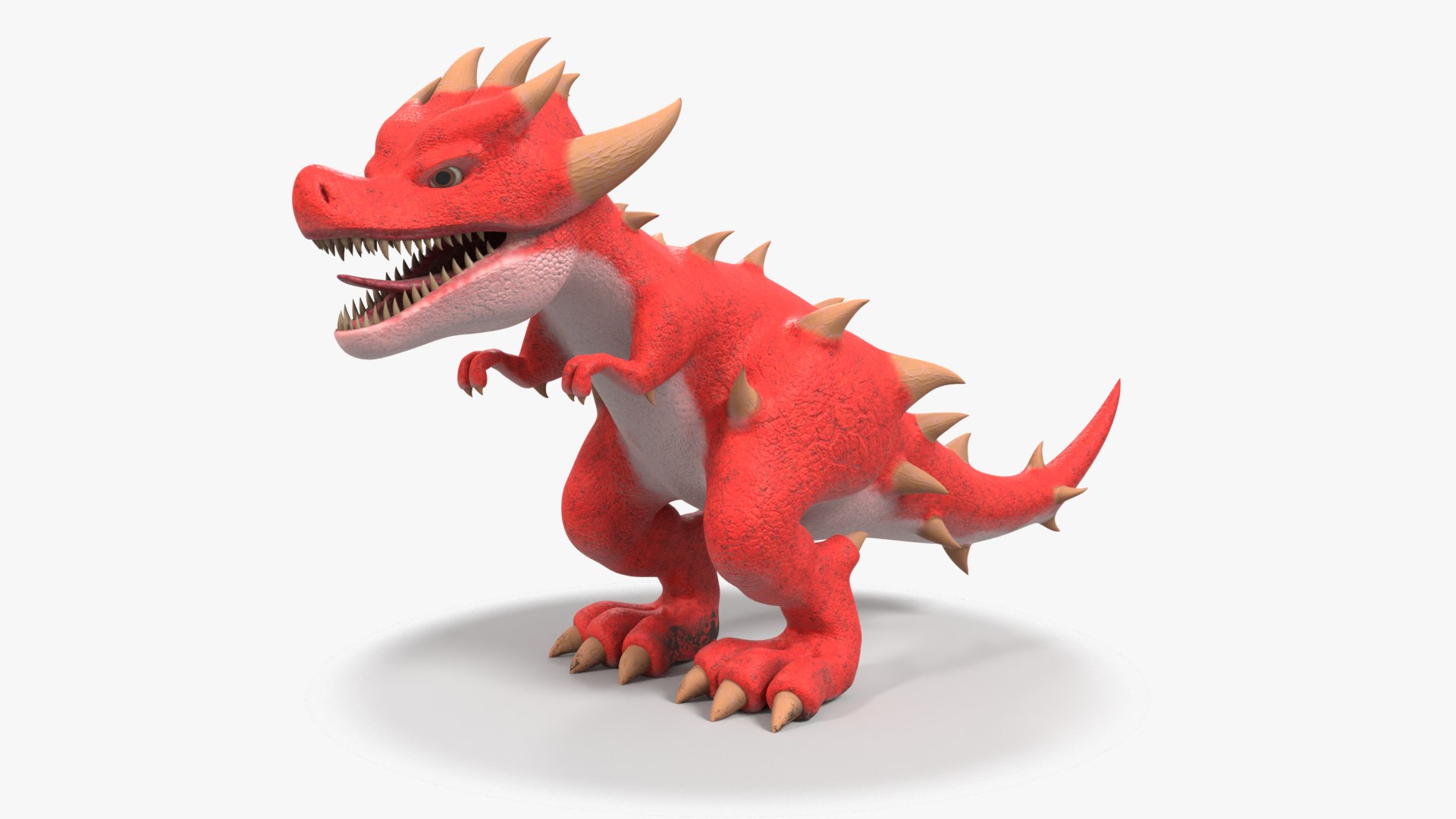 Spike - The Red Dinosaur 3D - TurboSquid 2006644