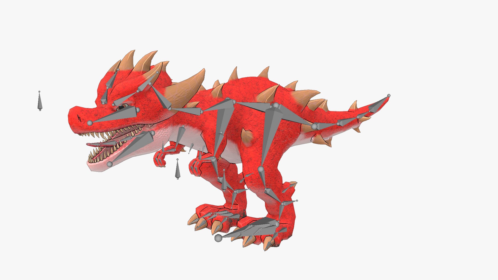 Spike - The Red Dinosaur 3D - TurboSquid 2006644