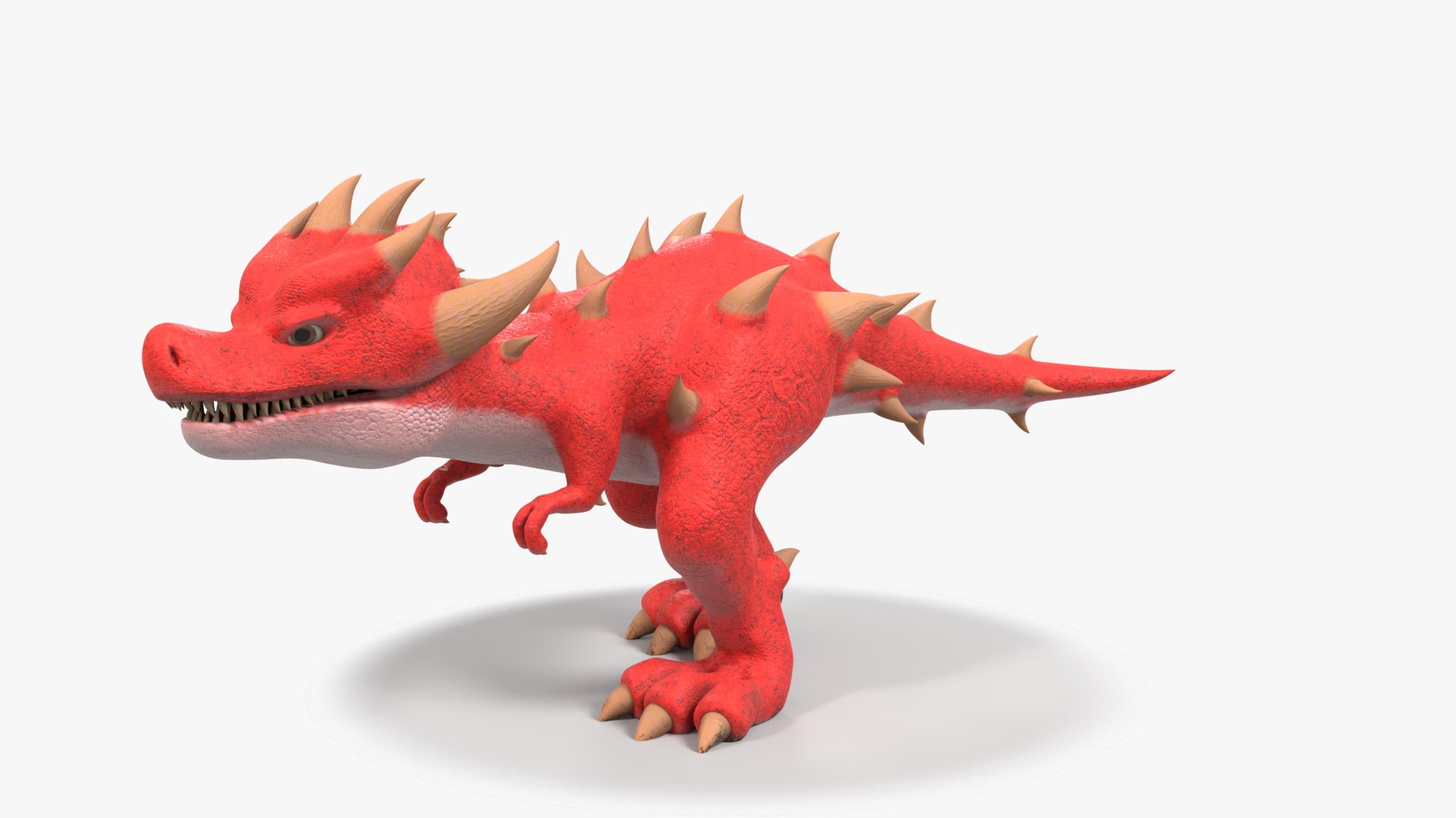Spike - The Red Dinosaur 3D - TurboSquid 2006644