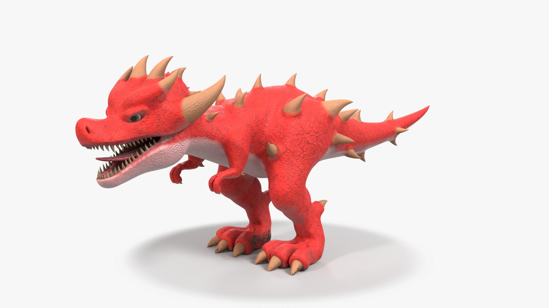Spike - The Red Dinosaur 3D - TurboSquid 2006644