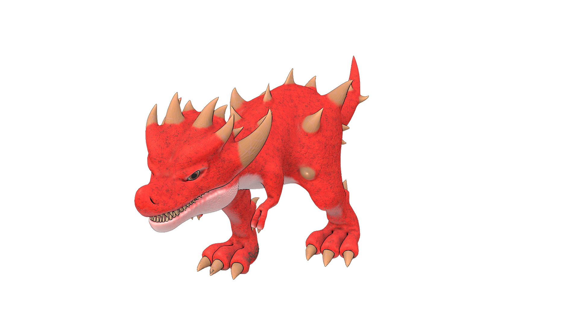 Spike - The Red Dinosaur 3D - TurboSquid 2006644