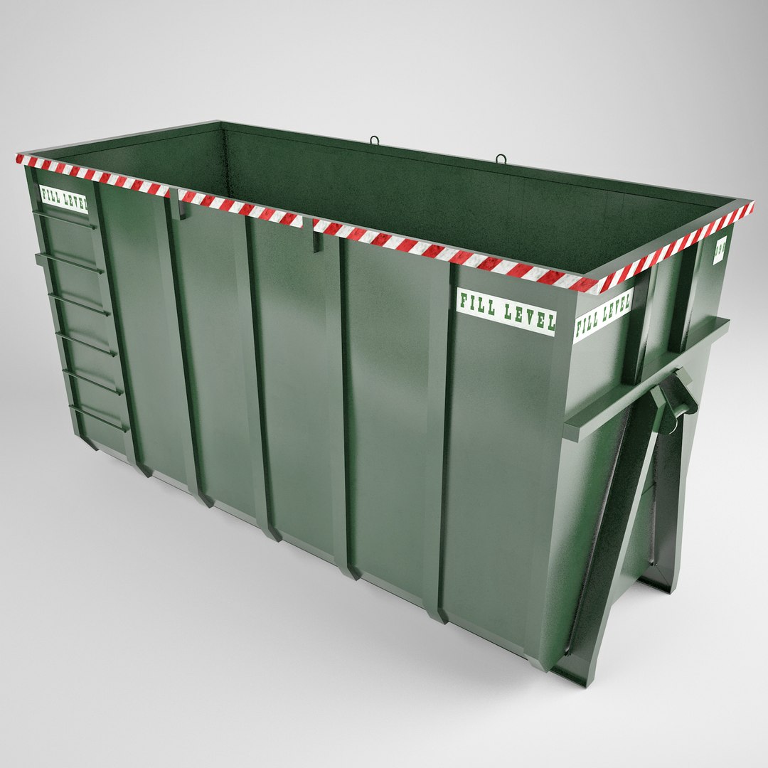 3d Green Skip Model