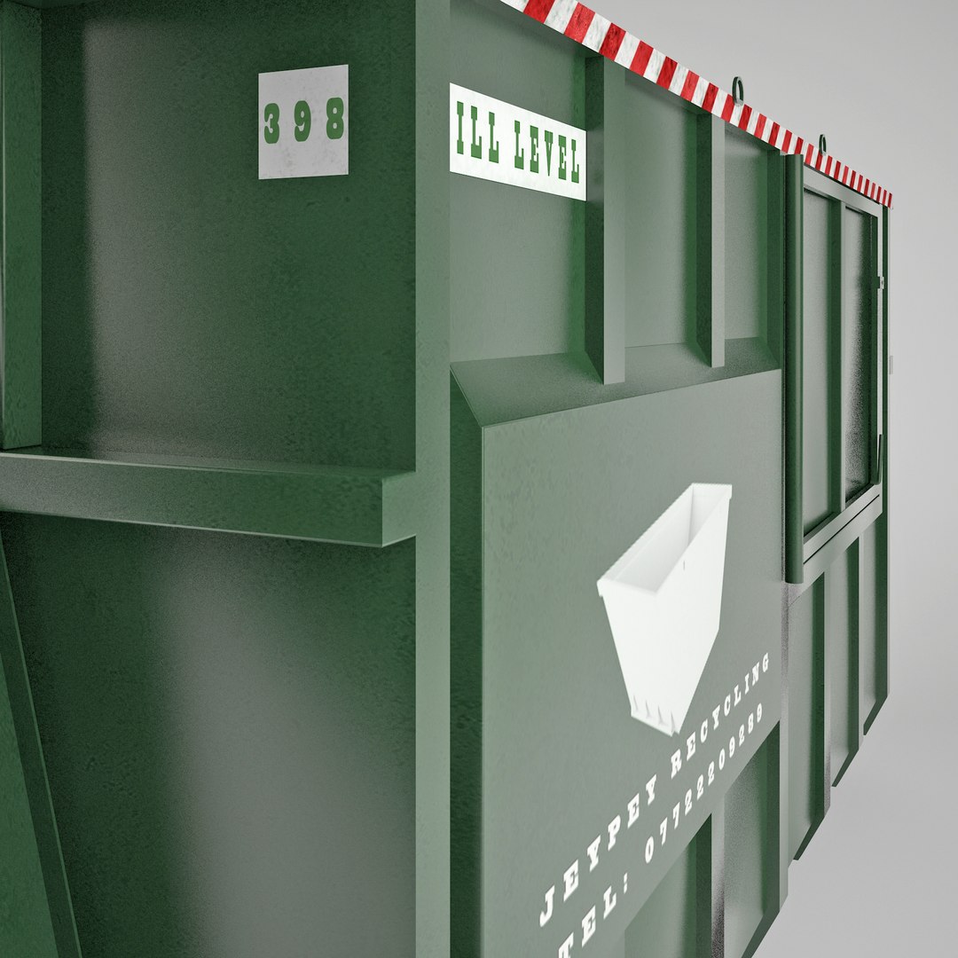 3d Green Skip Model