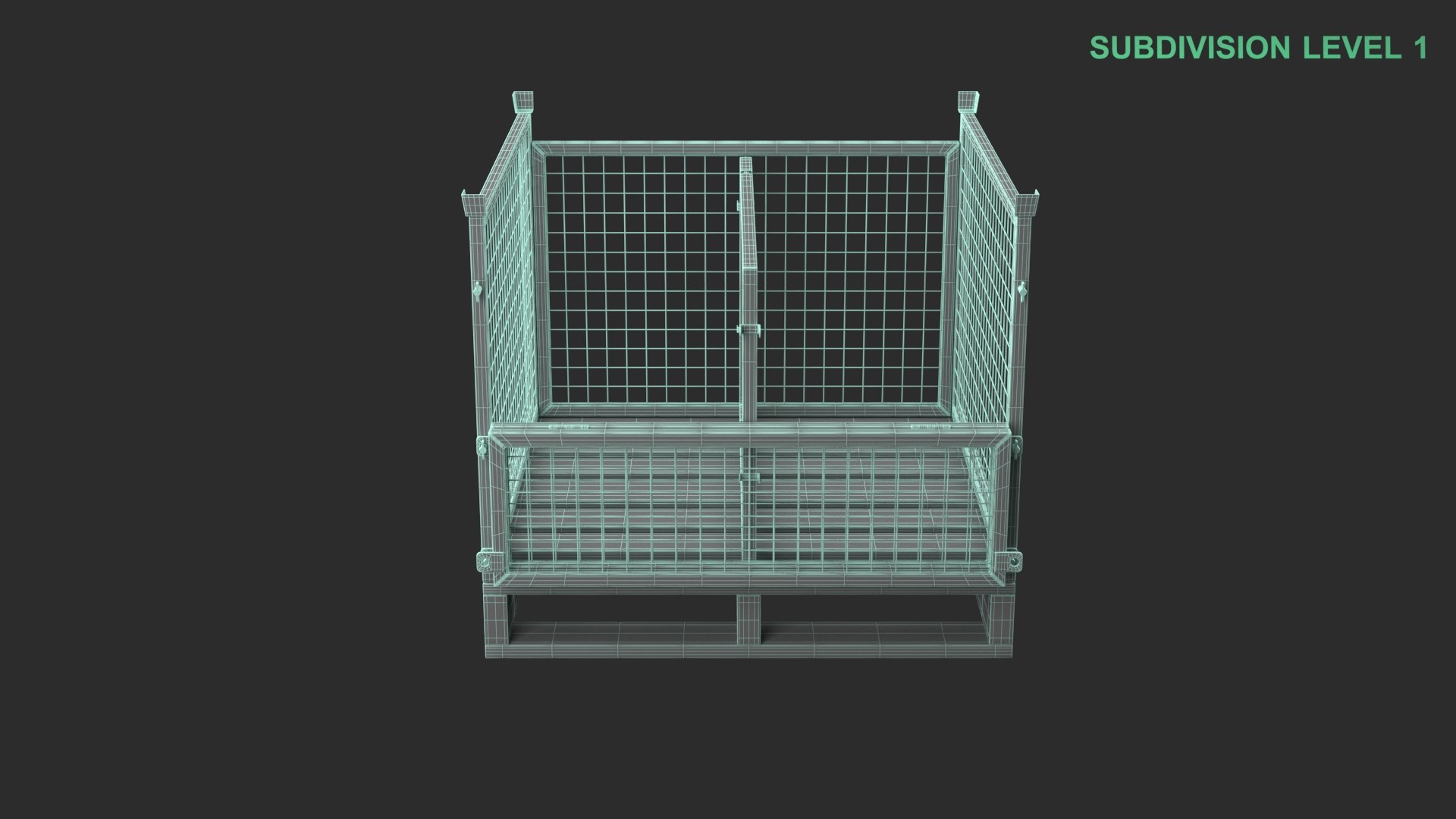 Collapsible Mesh Metal Pallet Cage 3D Model - TurboSquid 2384908
