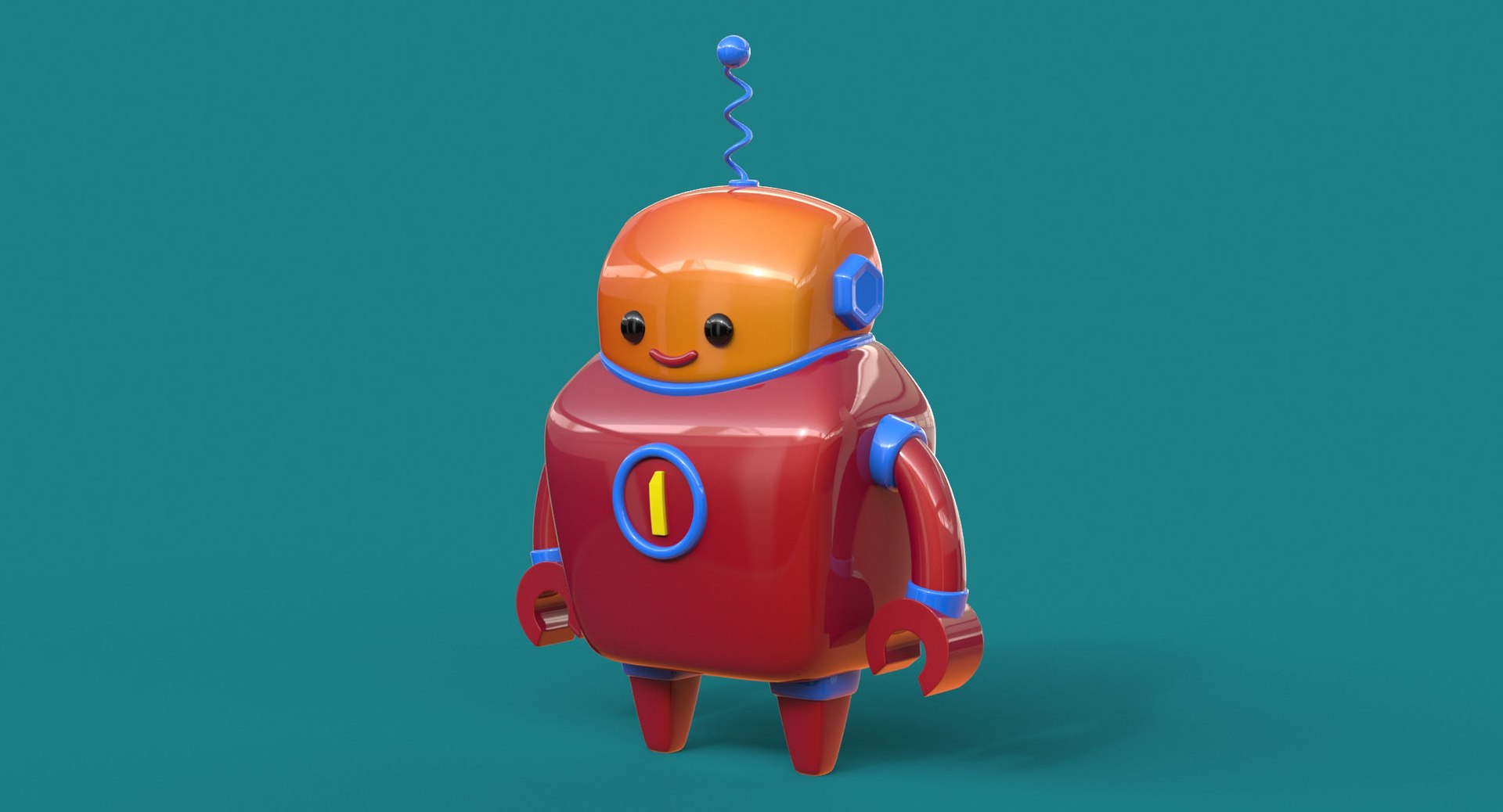 Robot Toy Rigged Mouth 3d Max