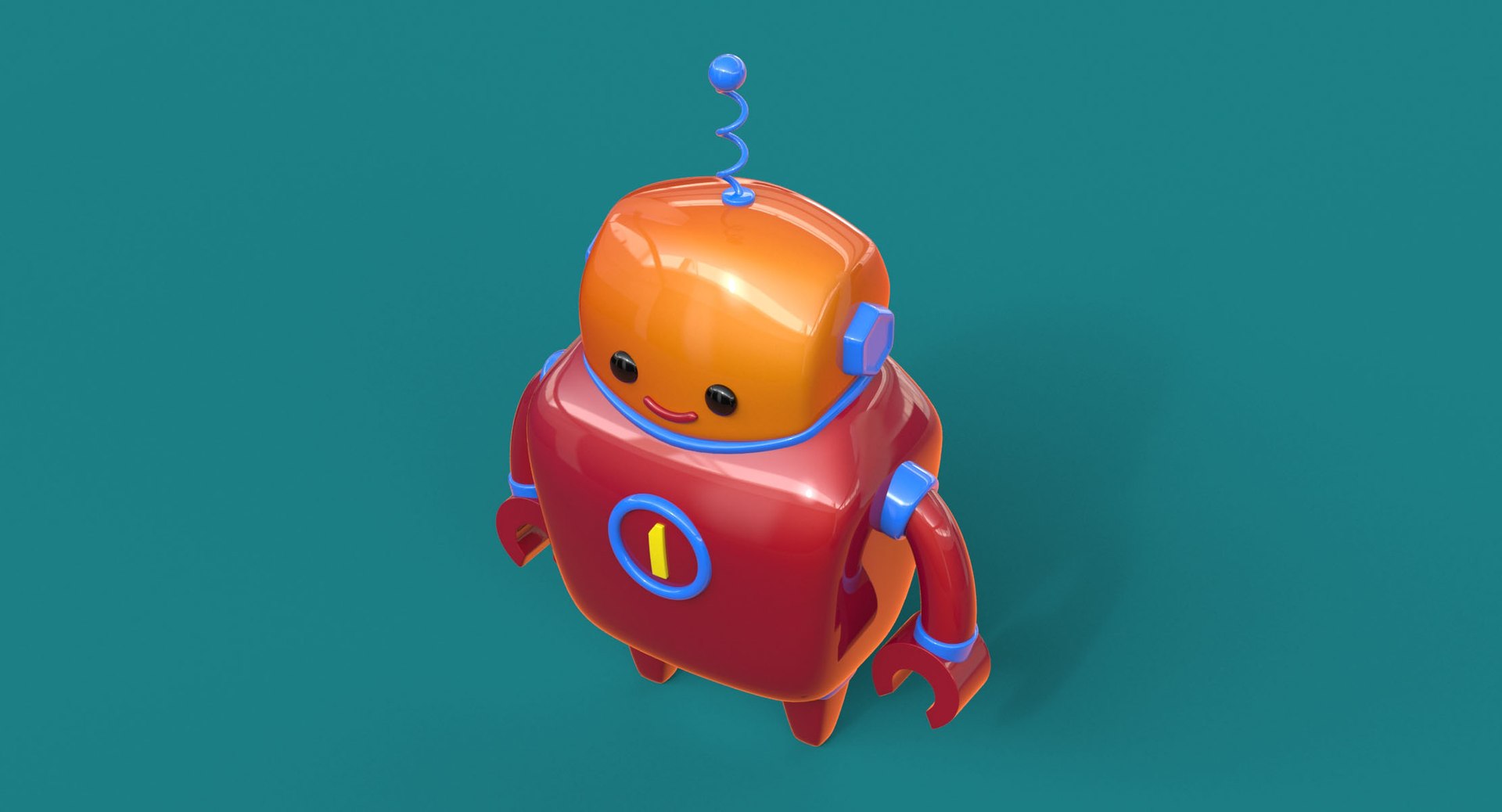 Robot Toy Rigged Mouth 3d Max