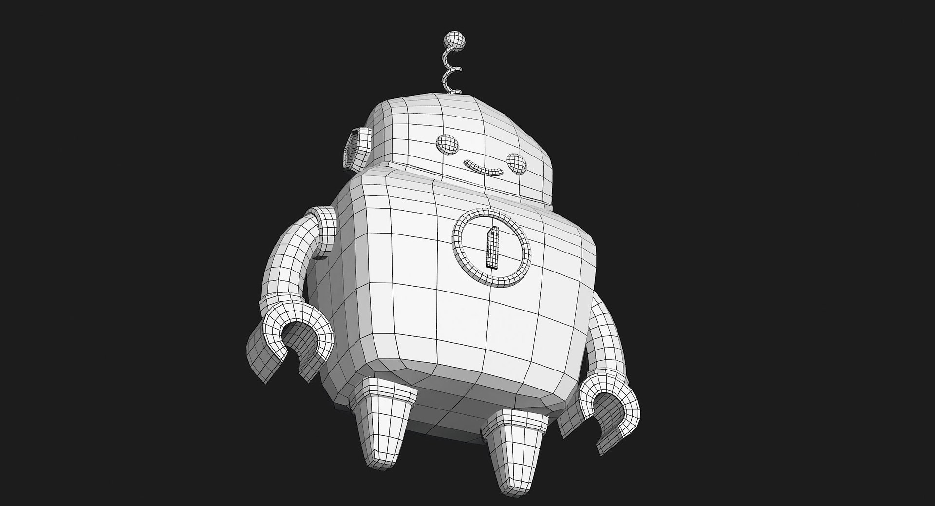 Robot Toy Rigged Mouth 3d Max