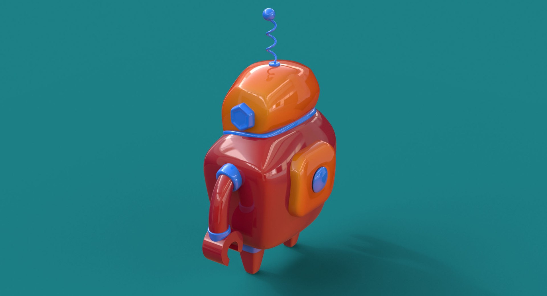 Robot Toy Rigged Mouth 3d Max