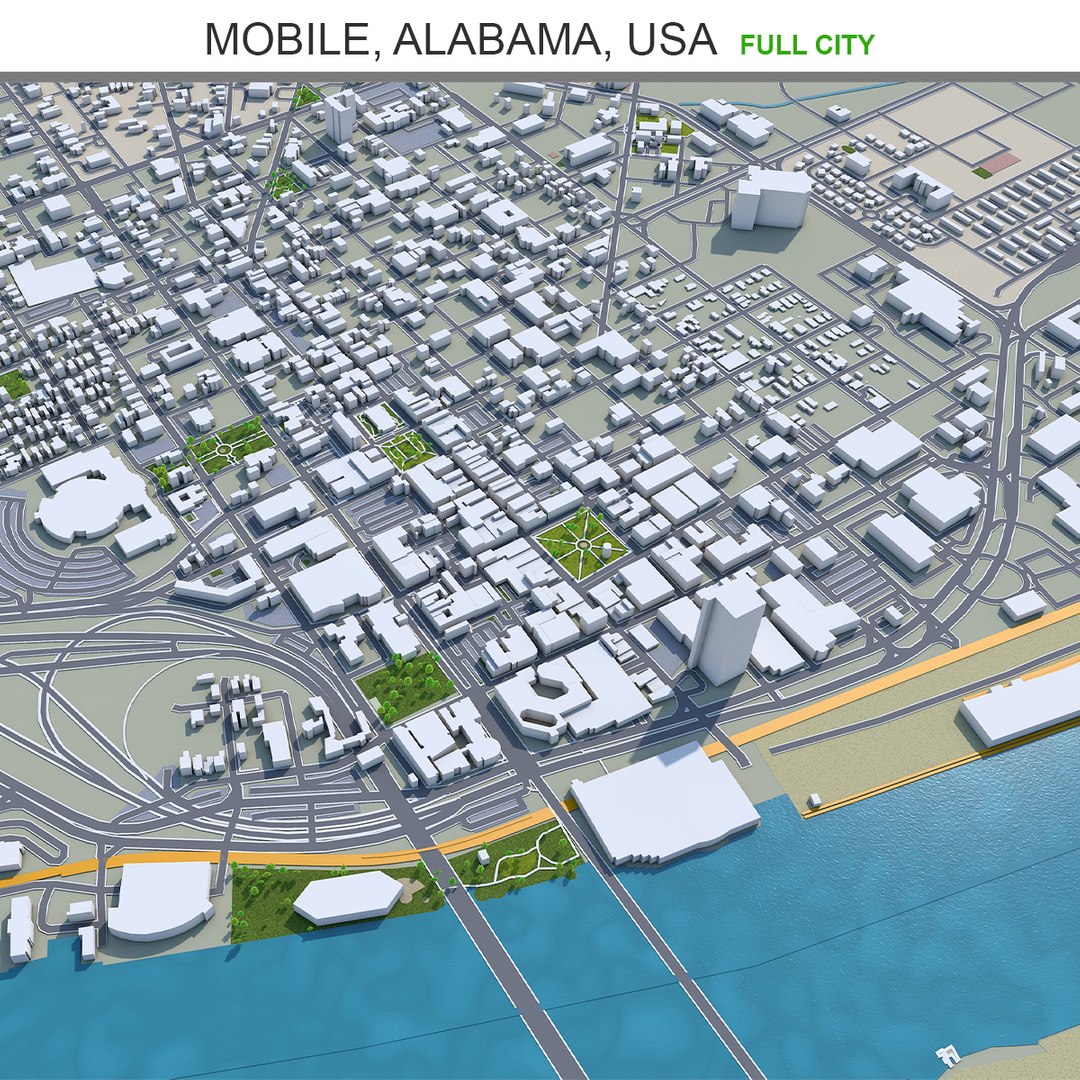 3D Model Mobile Alabama USA - TurboSquid 1720442