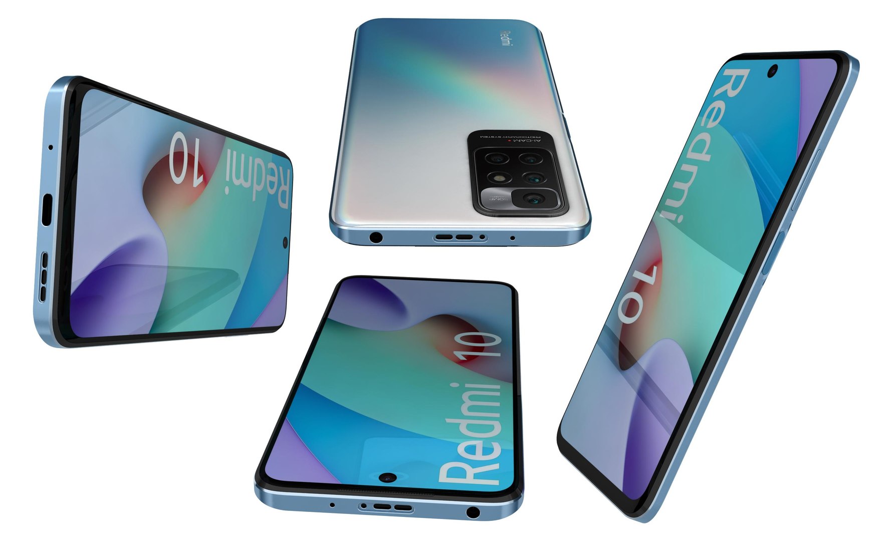 Xiaomi Redmi 10 Sea Blue model - TurboSquid 1806056