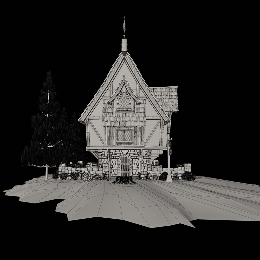 STYLIZED MEDIEVAL BUILDING ENVIRONMENT SCENE WITH ALL THE ASSET 3D ...