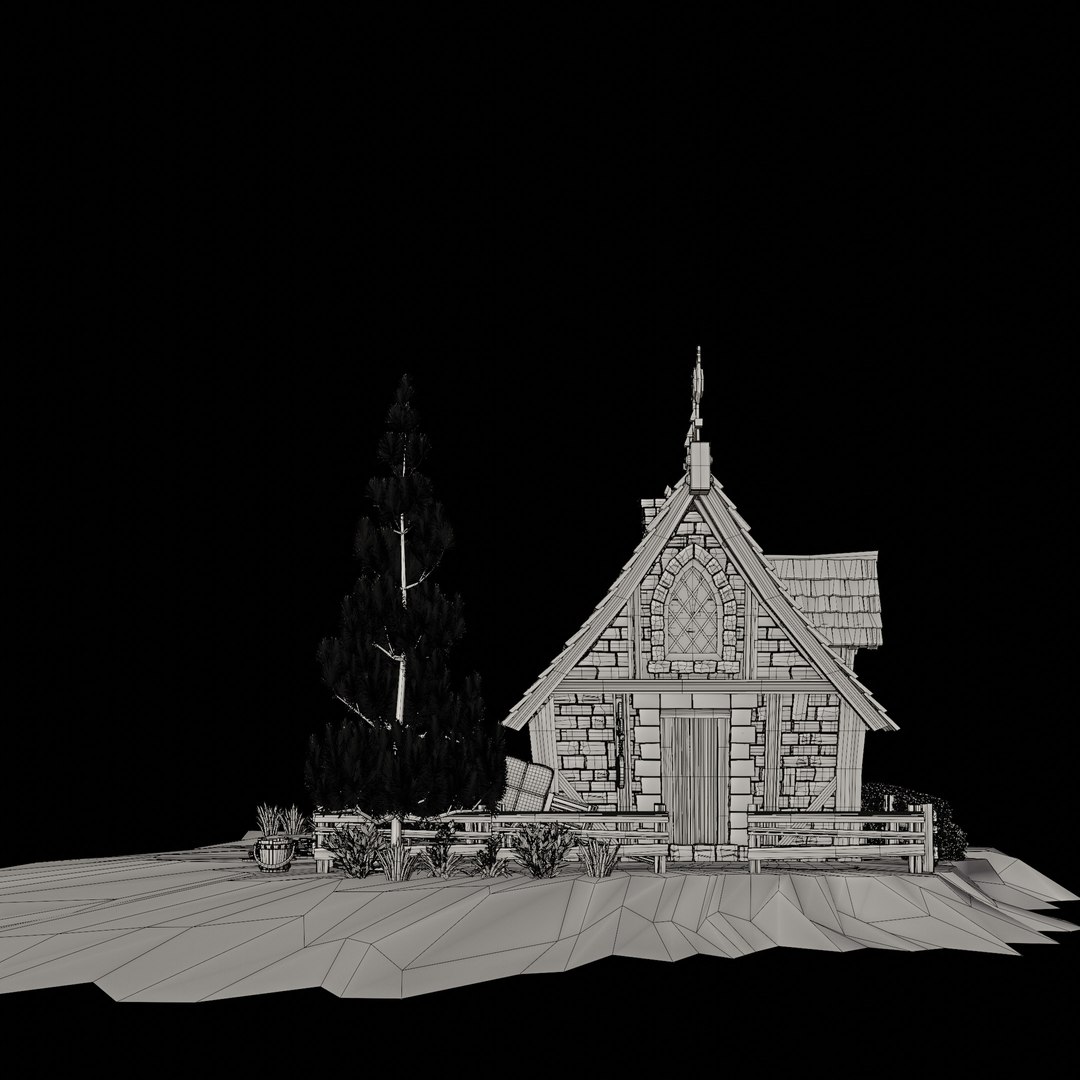 STYLIZED MEDIEVAL BUILDING ENVIRONMENT SCENE WITH ALL THE ASSET 3D ...