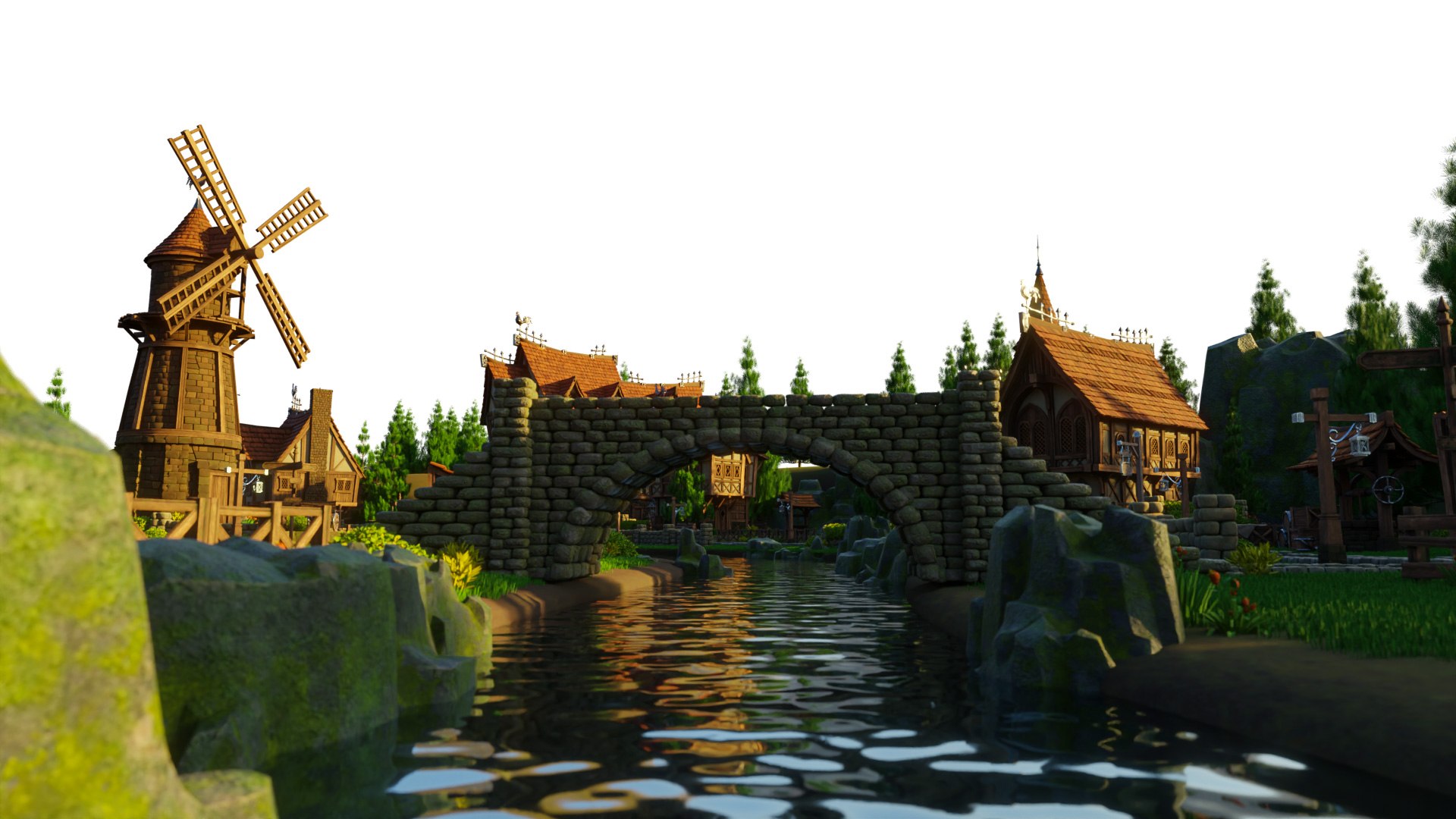 STYLIZED MEDIEVAL BUILDING ENVIRONMENT SCENE WITH ALL THE ASSET 3D ...