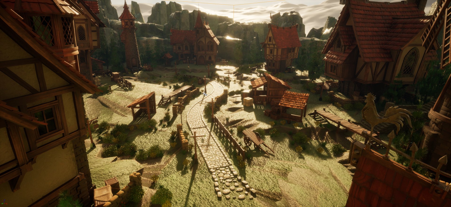 STYLIZED MEDIEVAL BUILDING ENVIRONMENT SCENE WITH ALL THE ASSET 3D ...