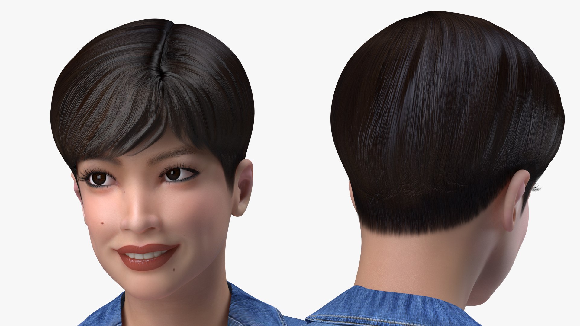 3D Asian Street Fashion Woman Standing Pose Model - TurboSquid 1782477