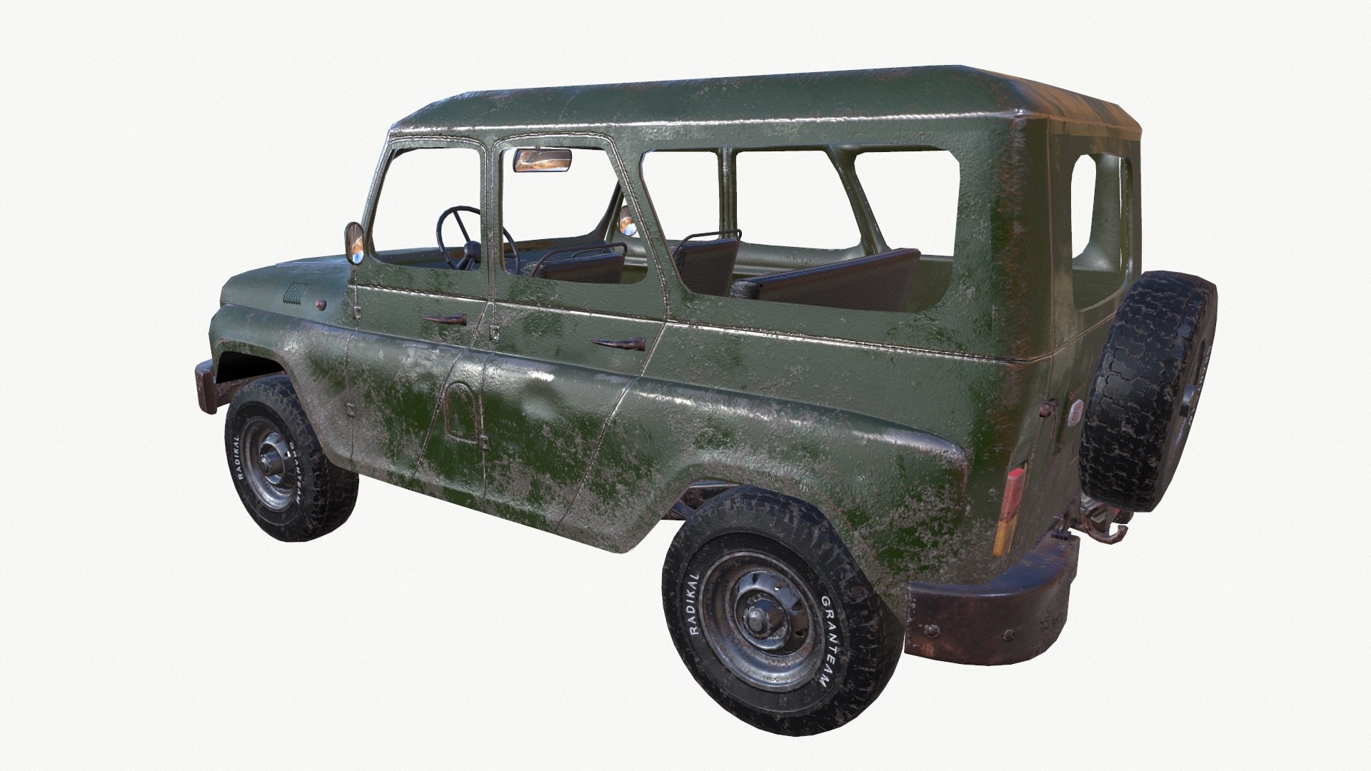 Russian Uaz-469 Vehicle 3d Model