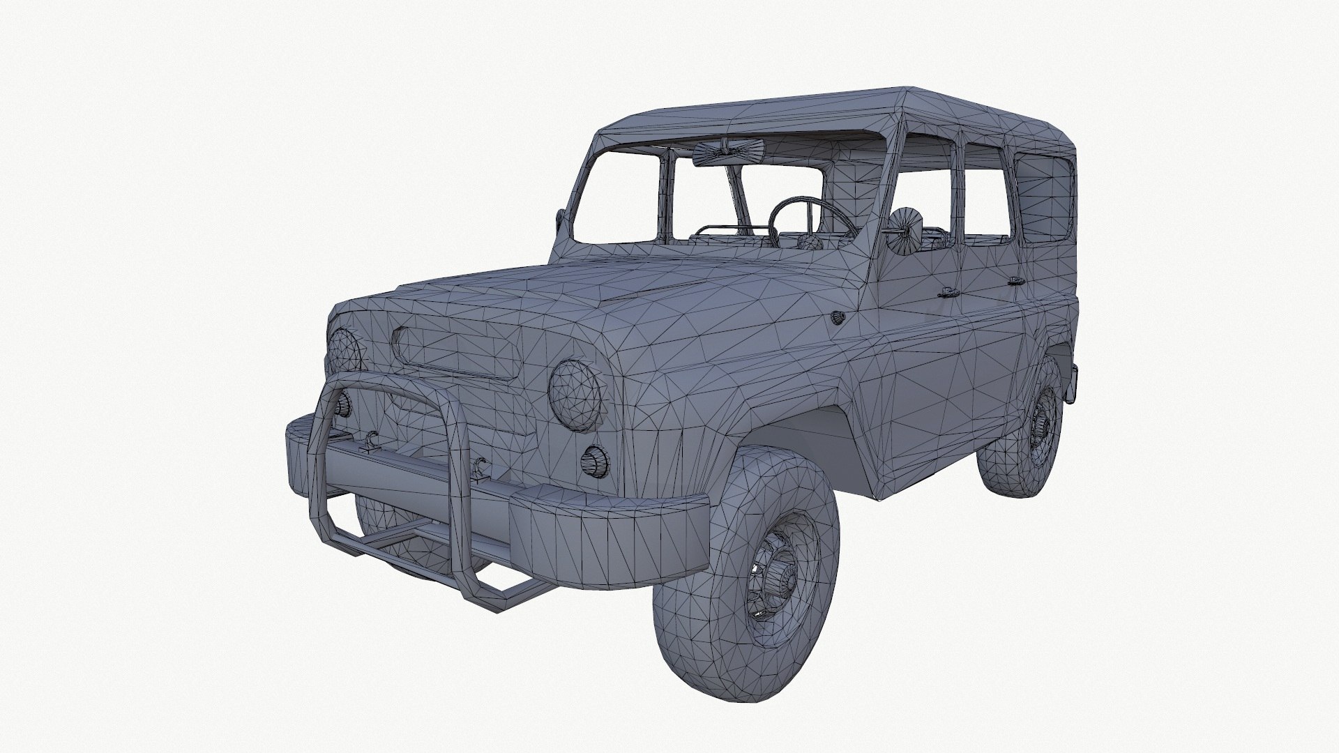 Russian Uaz-469 Vehicle 3d Model