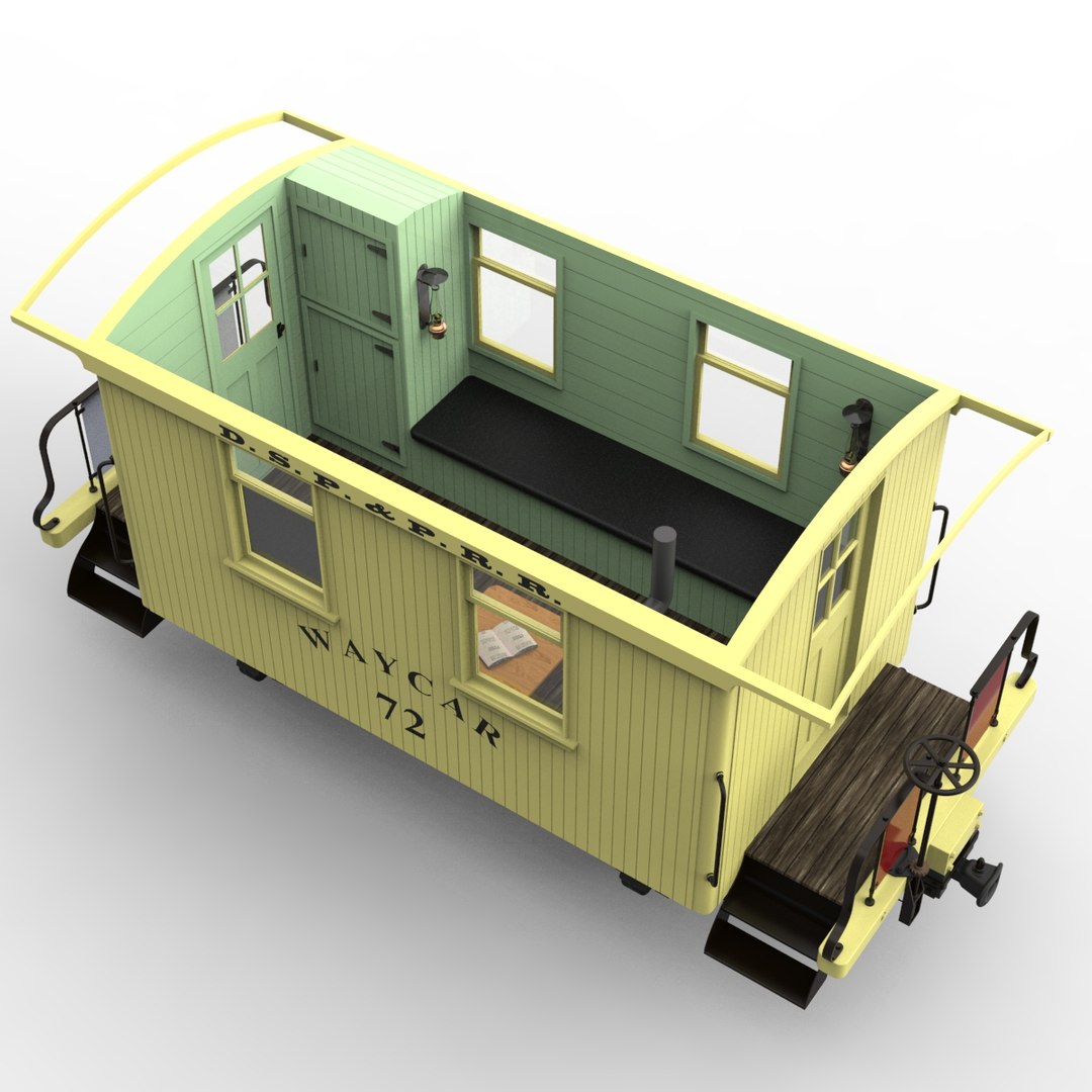 3d Narrow Gauge Caboose 1879
