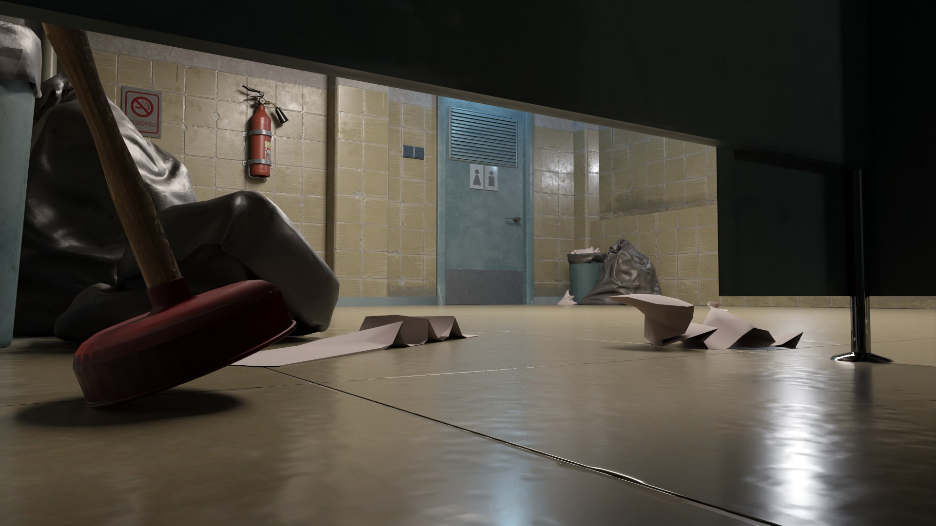 Toilet Scene 3D Model - TurboSquid 2227287