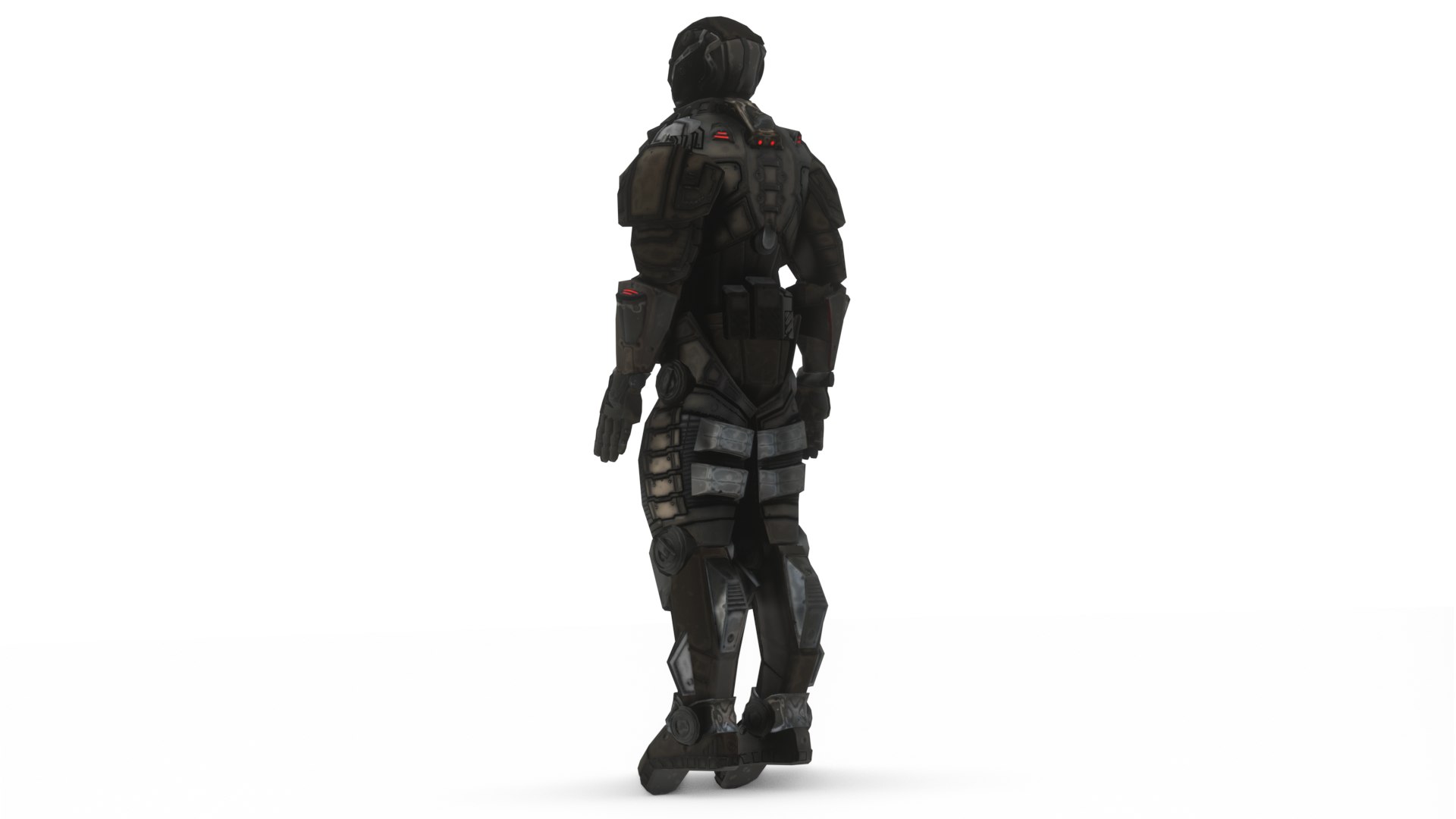 3D Aegis Warframe Futuristic Humanoid Robot Rigged Low-poly 3D Model ...