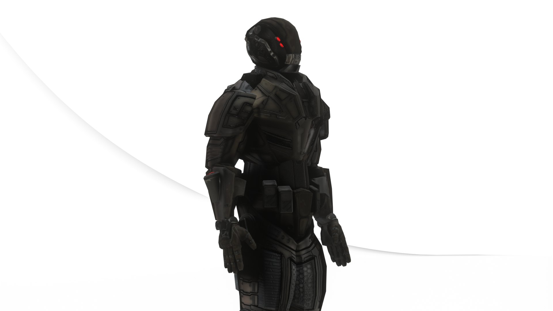 3D Aegis Warframe Futuristic Humanoid Robot Rigged Low-poly 3D Model ...