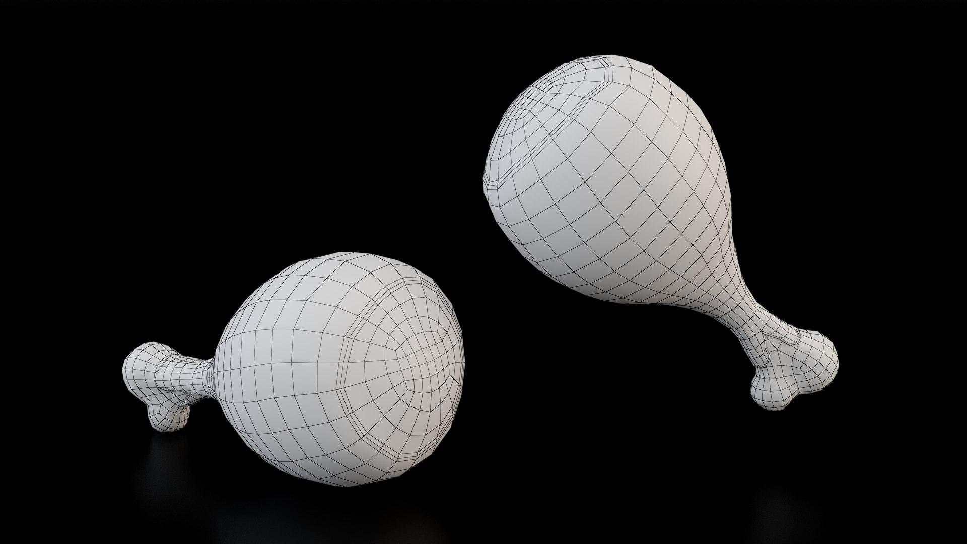 3D Cartoon Chicken Leg Model - TurboSquid 2266081