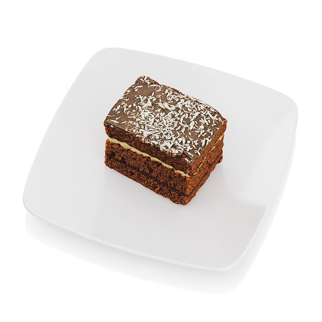 3d Piece Chocolate Cake Model