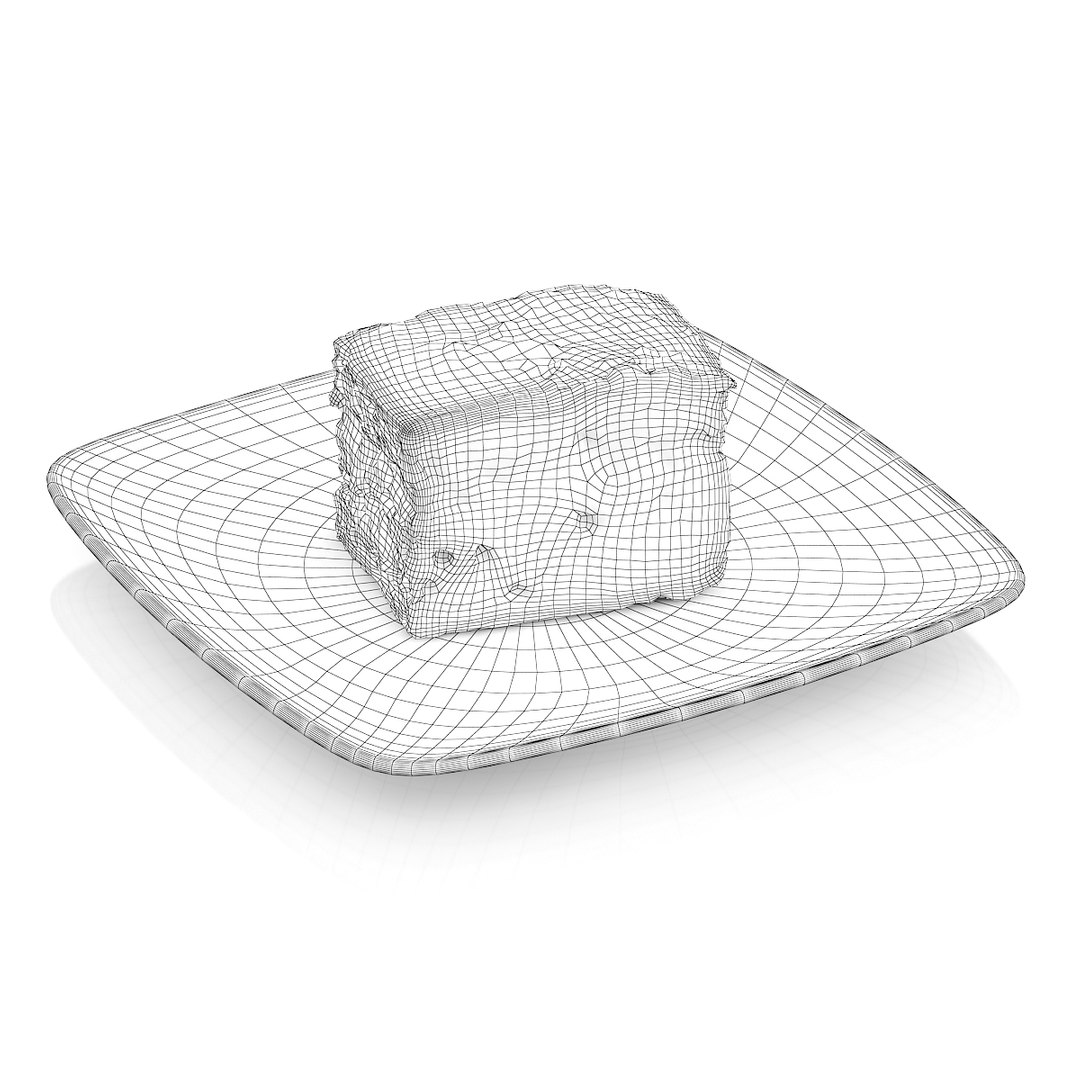 3d Piece Chocolate Cake Model