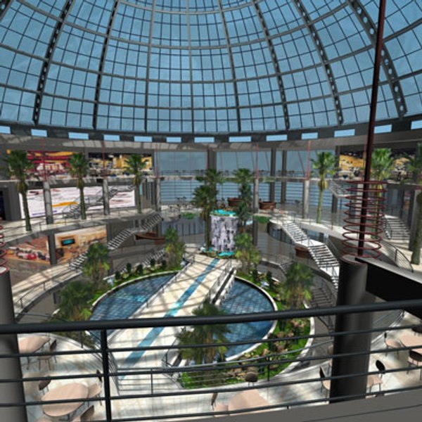 3d atrium hall store