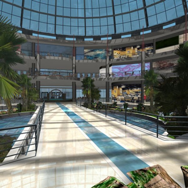 3d atrium hall store