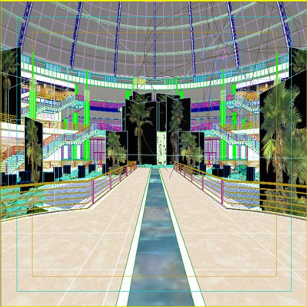 3d atrium hall store