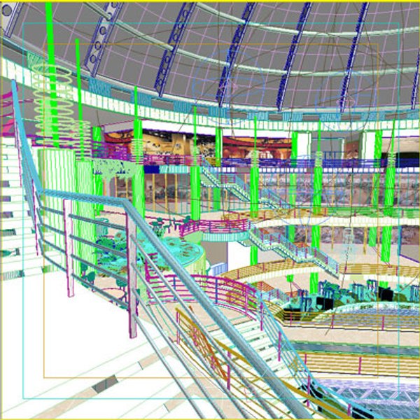 3d atrium hall store