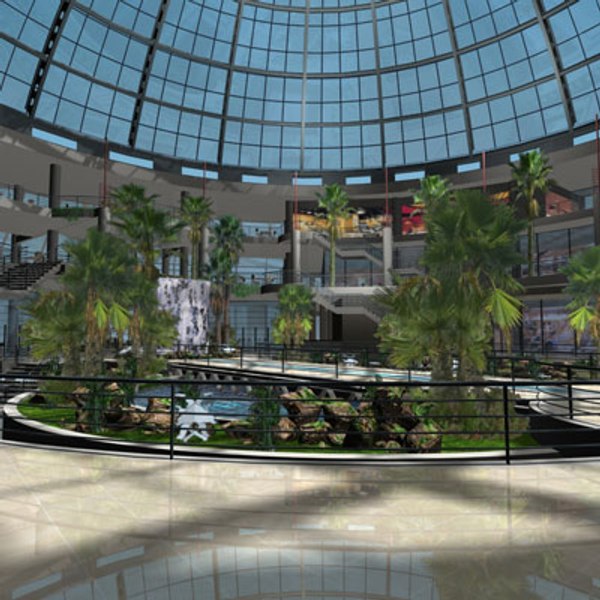 3d atrium hall store