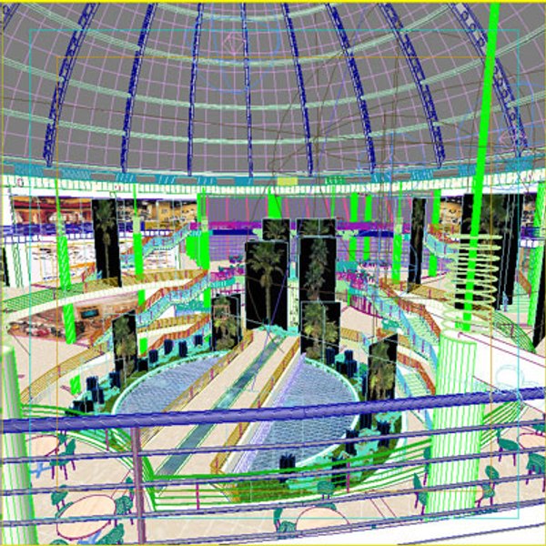 3d atrium hall store