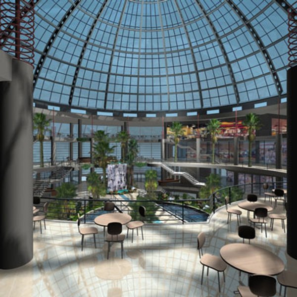 3d atrium hall store